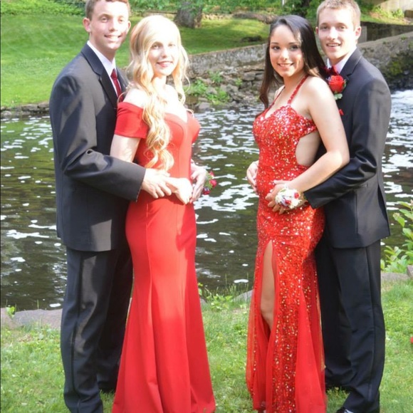 Primavera Couture | Dresses | Red Sequin Prom Dress Formal Gown | Poshmark